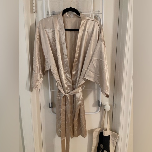 Intimates & Sleepwear | Satin Champagnecolored Robe | Poshmark